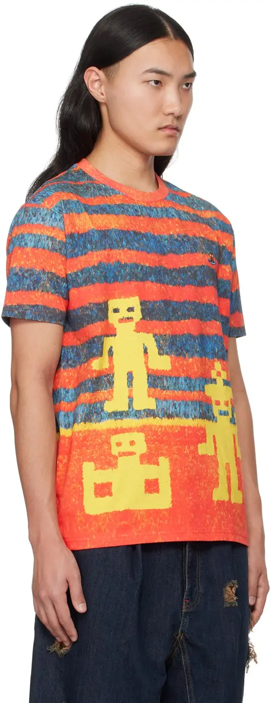 Vivienne Westwood Orange & Blue Classic T-Shirt In Ss24-F301 - 60