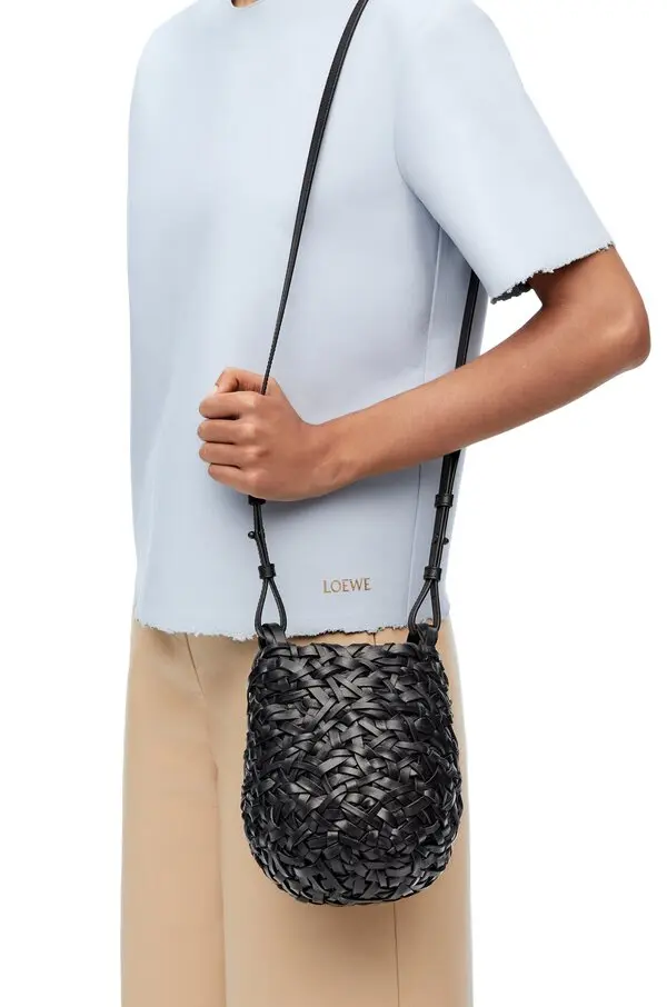 Loewe Small Nest Basket Bag In Calfskin
