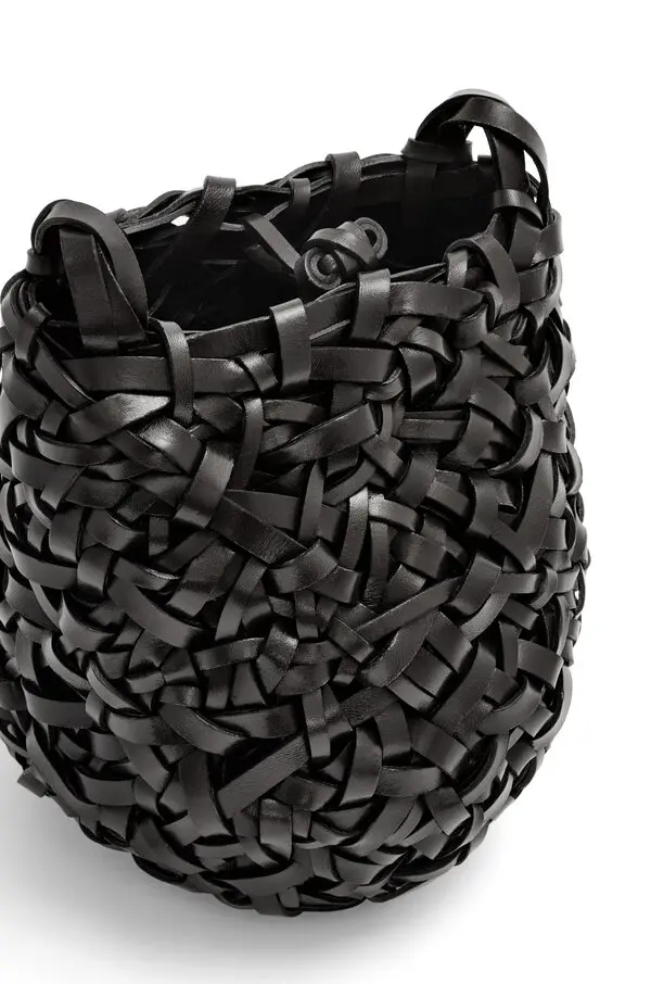 Loewe Small Nest Basket Bag In Calfskin
