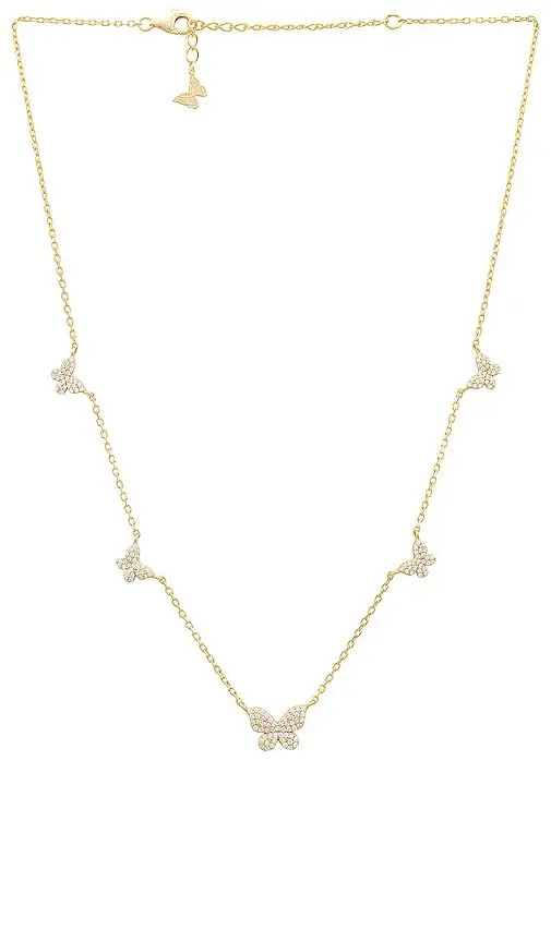 BY ADINA EDEN Pave Butterfly Necklace - Gold