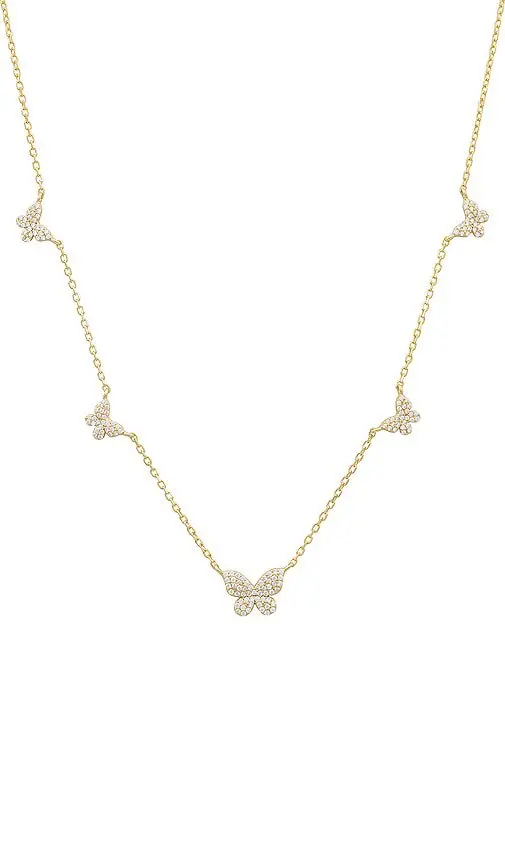 ADINA EDEN Pave Butterfly Necklace