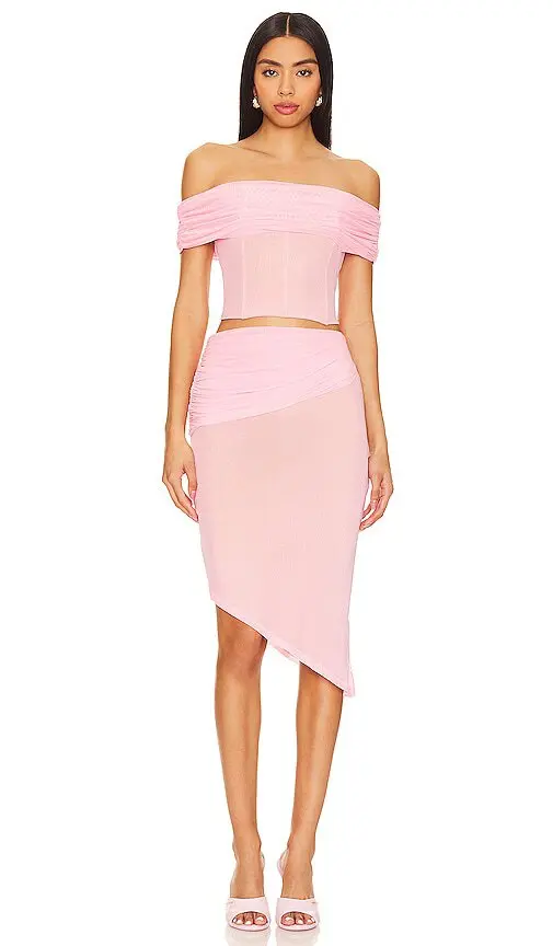 Superdown Heidi Mesh Skirt Set