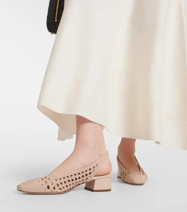 SOULIERS MARTINEZ Nova Tarragona Leather Slingback Pumps