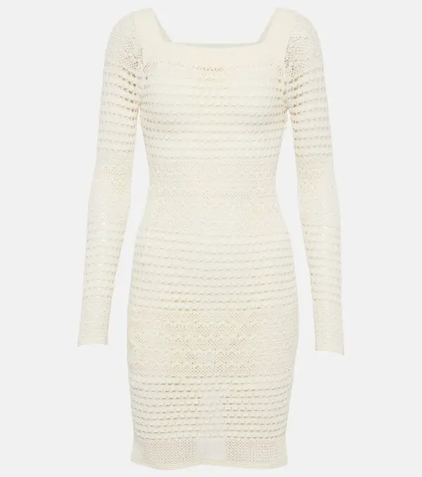 TOM FORD Crochet Mini Dress - White