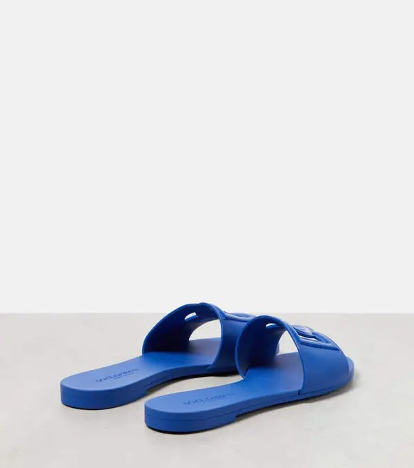 Dolce & Gabbana Dg Cutout Slides - Blue