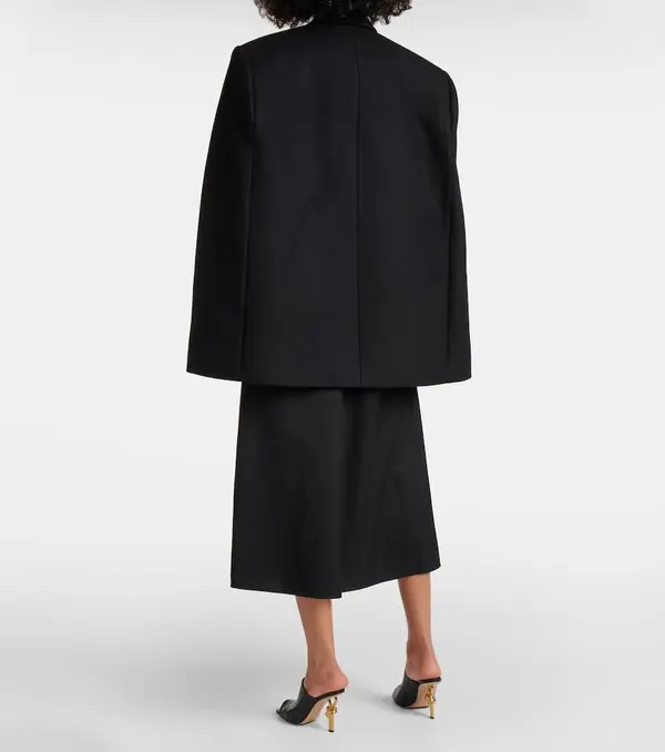 Wardrobe.NYC Double-breasted Virgin Wool Cape