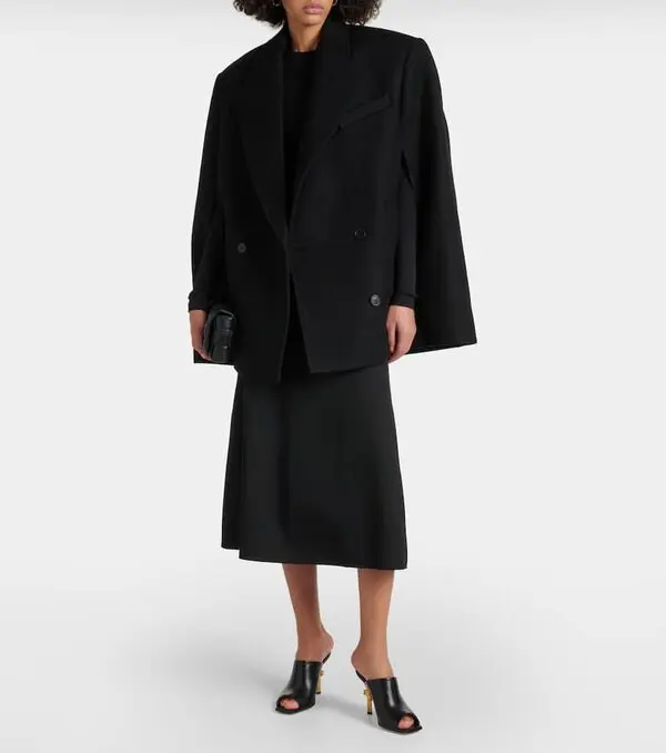 Wardrobe.NYC Double-breasted Virgin Wool Cape
