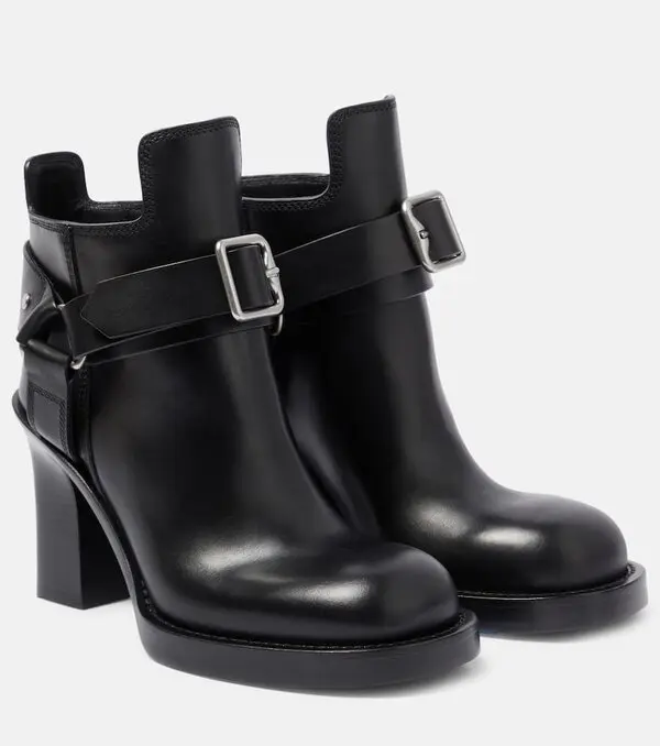Burberry Stirrup Leather Ankle Boots