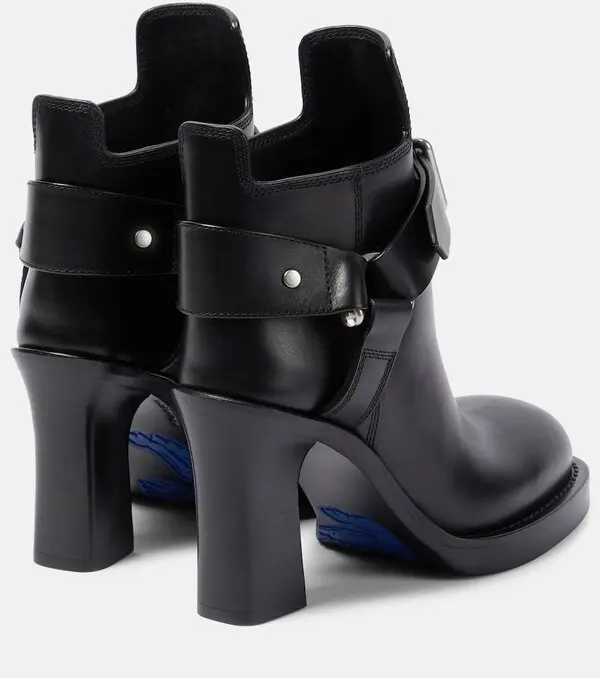 Burberry Stirrup Leather Ankle Boots