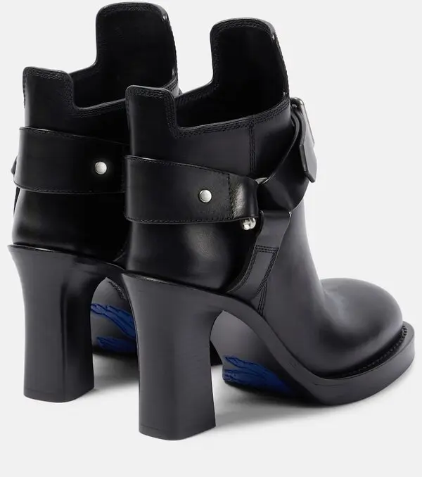 Burberry Stirrup Leather Ankle Boots