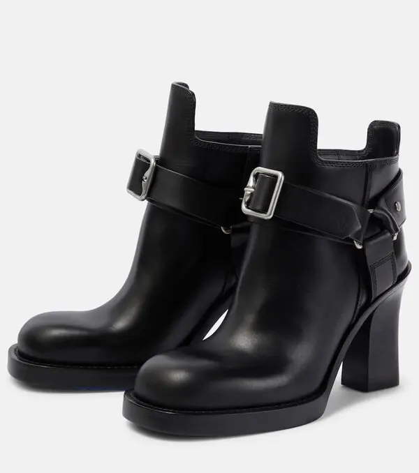 Burberry Stirrup Leather Ankle Boots