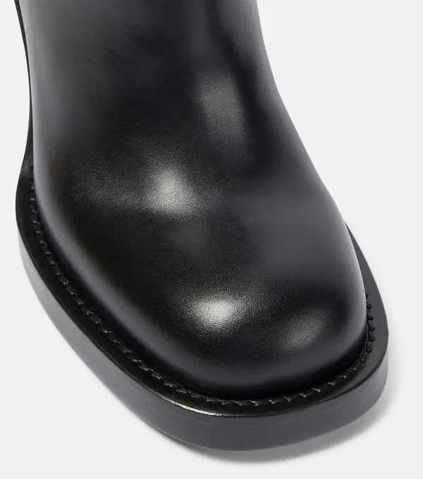 Burberry Stirrup Leather Ankle Boots