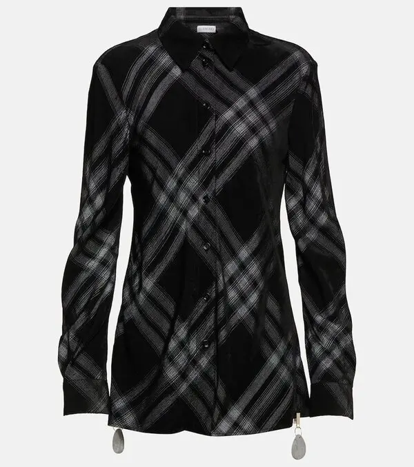 Burberry Check Velvet Shirt