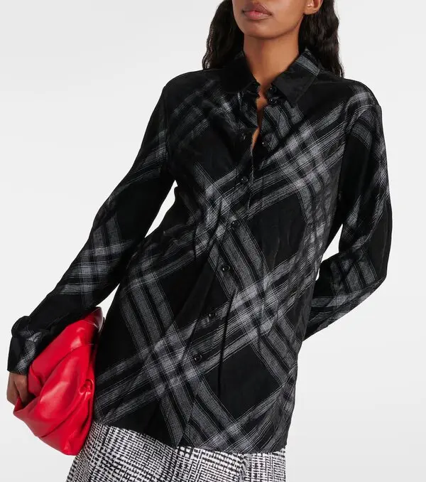Burberry Check Velvet Shirt