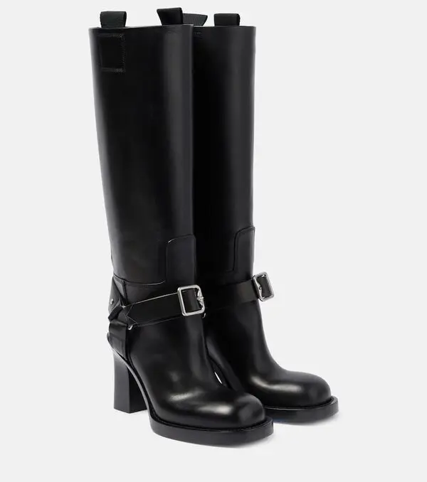 Burberry Stirrup Leather Knee-high Boots