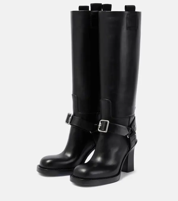 Burberry Stirrup Leather Knee-high Boots