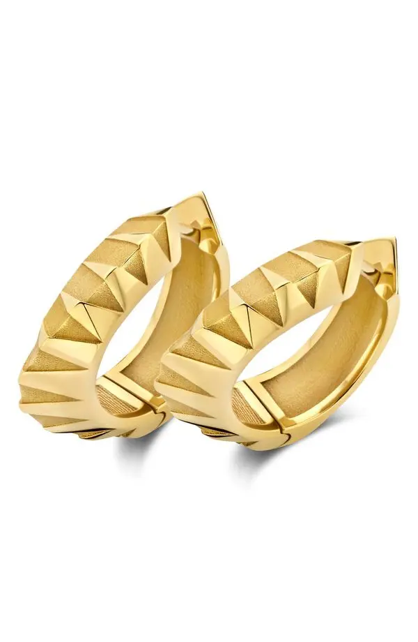 DRIES CRIEL Pyramide Huggie Hoop Earrings
