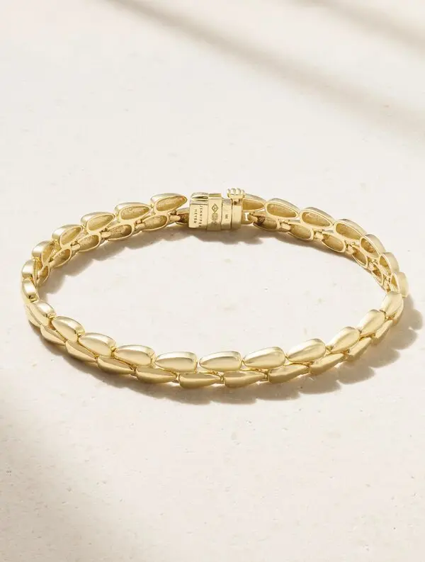 JENNIFER MEYER Small Double Dome 18-karat Bracelet - Gold