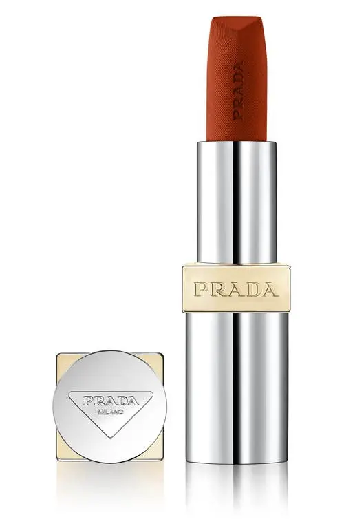 Prada Monochrome Hyper Matte Refillable Lipstick - O77 Arancio - Red Orange