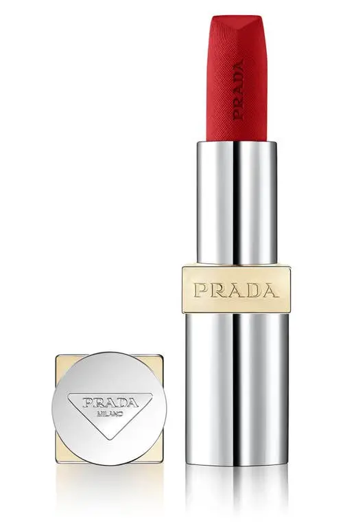 Prada Monochrome Hyper Matte Refillable Lipstick - R27 Rubino - Orange Red