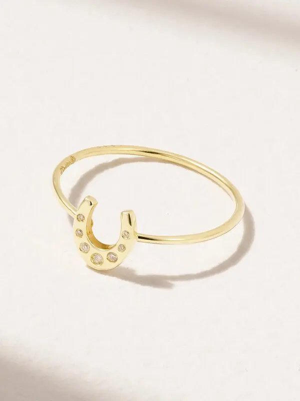 JENNIFER MEYER 18-karat Diamond Horseshoe Ring - Gold