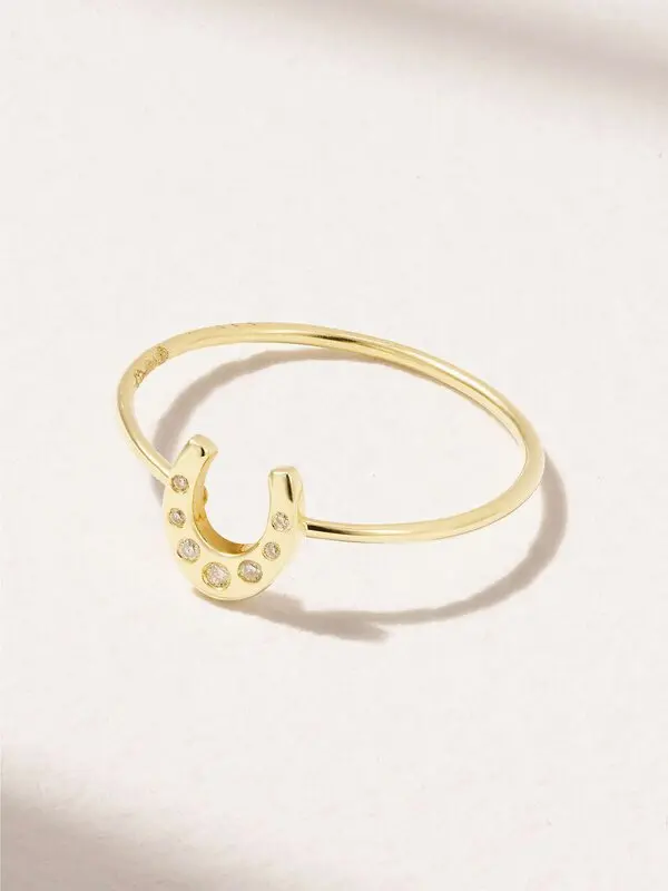 JENNIFER MEYER 18-karat Diamond Horseshoe Ring