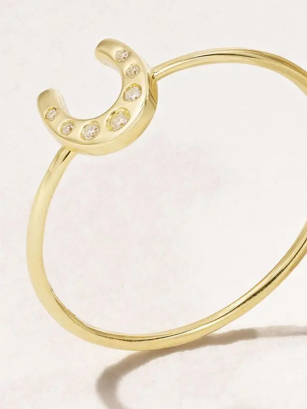 JENNIFER MEYER 18-karat Diamond Horseshoe Ring