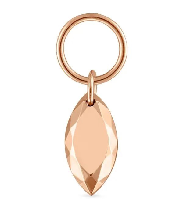 MARIA TASH Faceted Gold Marquise Charm - Rose Gold