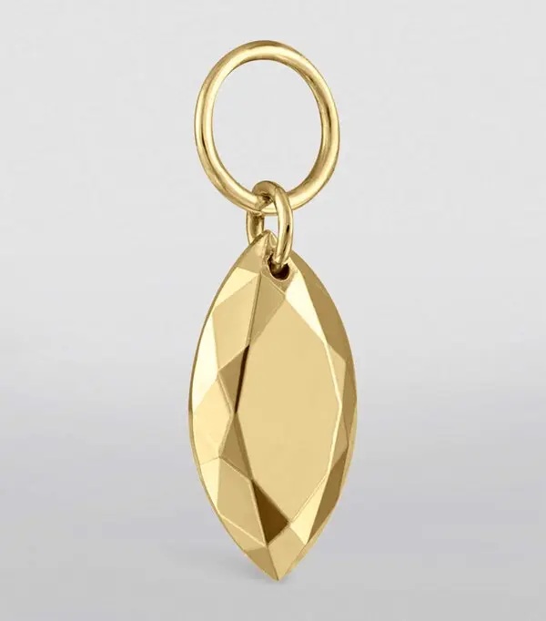 MARIA TASH Faceted Marquise Charm - Gold