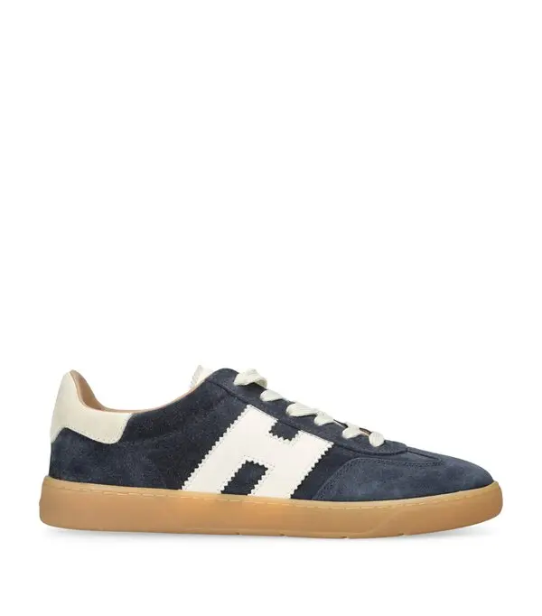 Hogan Suede Sneakers With Contrasting 'h' Emblem - Navy