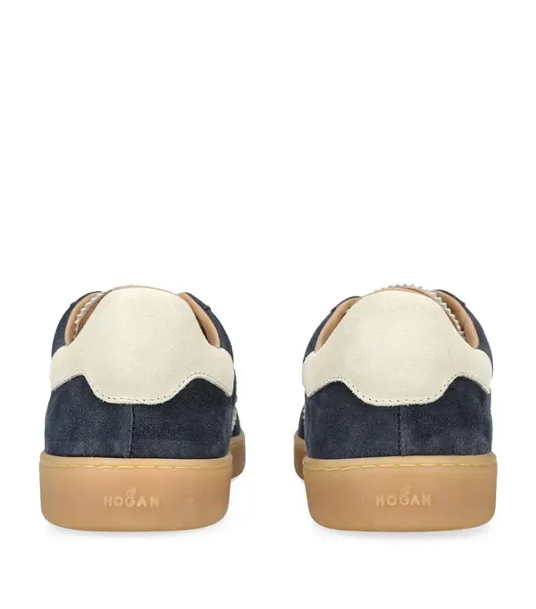 Hogan Suede Sneakers With Contrasting 'h' Emblem - Navy