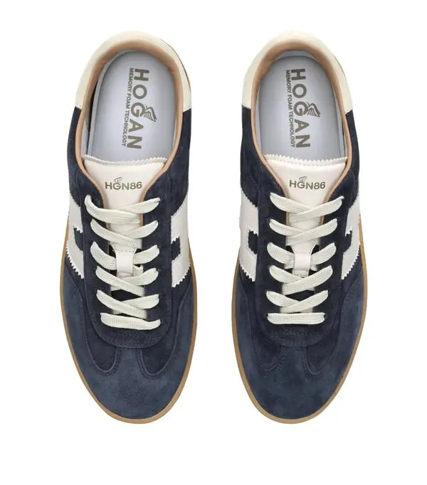 Hogan Suede Sneakers With Contrasting 'h' Emblem - Navy
