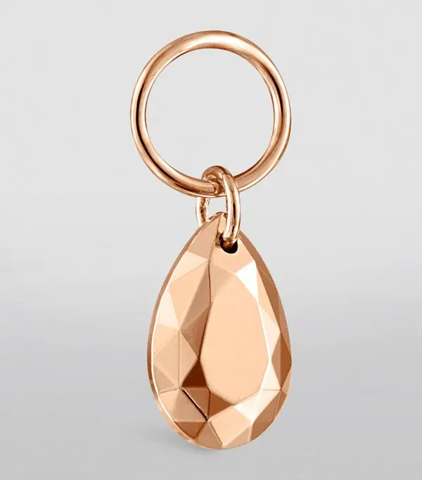 MARIA TASH Faceted Pear Charm - Rose Gold