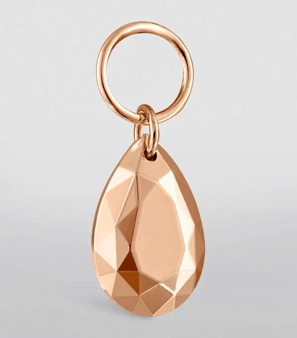 MARIA TASH Faceted Pear Charm - Rose Gold