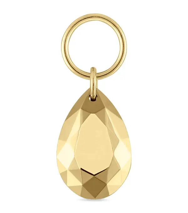 MARIA TASH Faceted Pear Single Charm - Gold