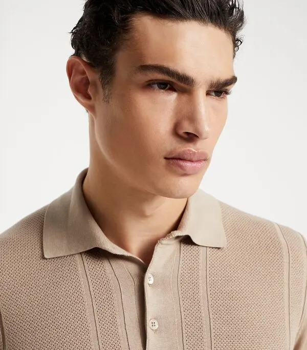 Brunello Cucinelli Cotton Rib-knit Polo Shirt