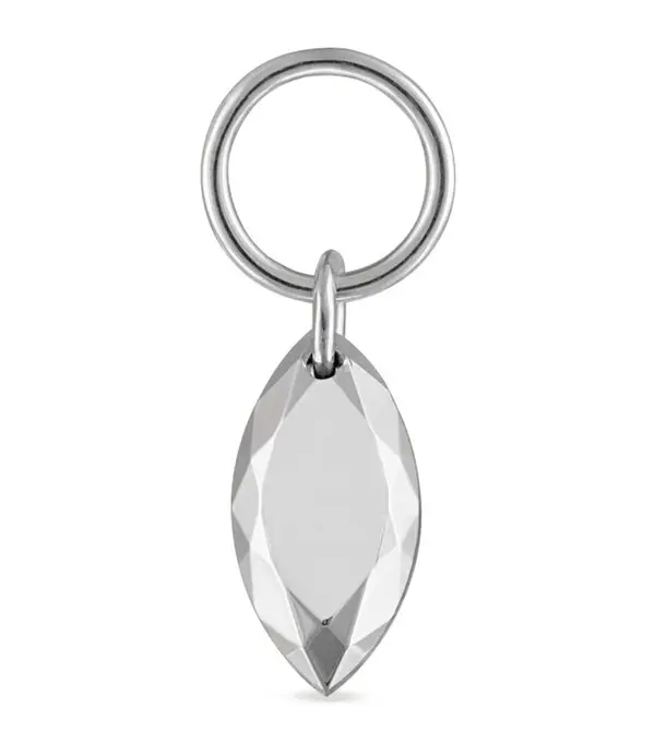 MARIA TASH Faceted Gold Marquise Charm - White