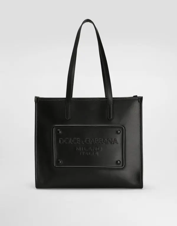 Dolce & Gabbana Medium Calfskin Shopper - Black