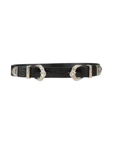 Maje Leather Belt With Appliqués - Black