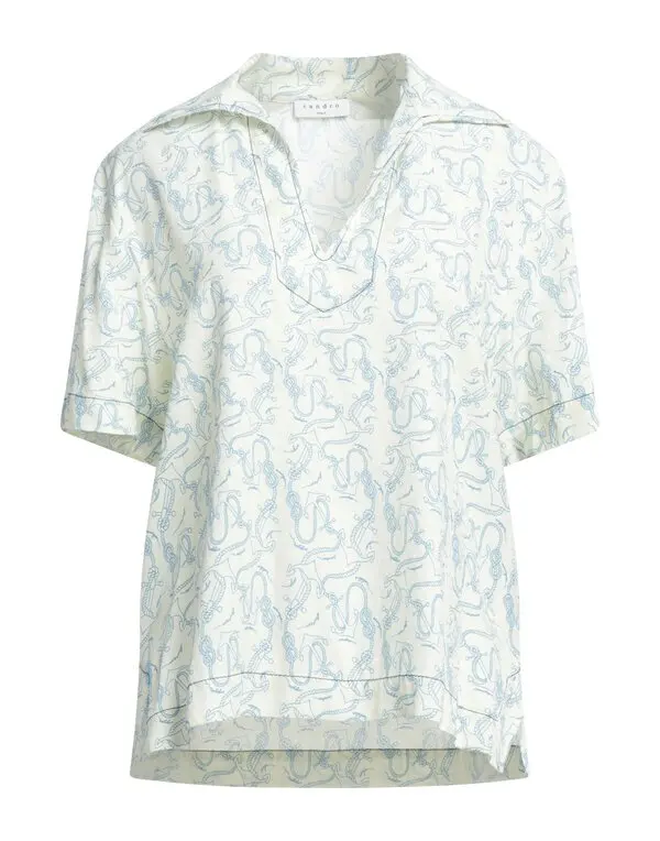Sandro Jacquard Satin Top