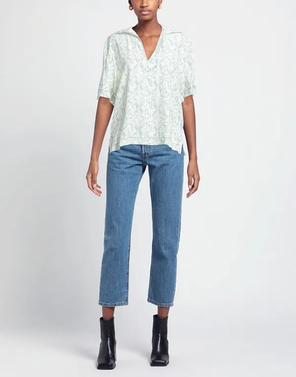 Sandro Jacquard Satin Top