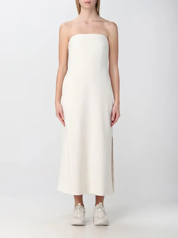 Theory Strapless Midi Dress - Ivory
