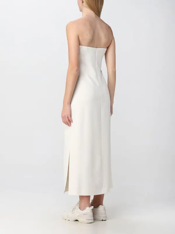 Theory Strapless Midi Dress - Ivory