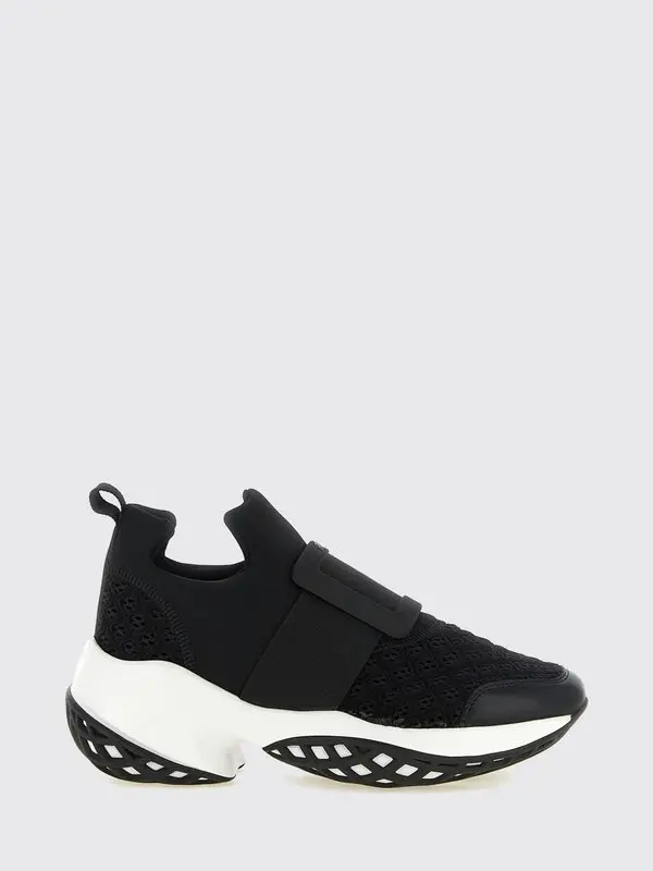 ROGER VIVIER Viv' Run Technical Fabric Slip-on Sneakers With Chunky Sole - Black