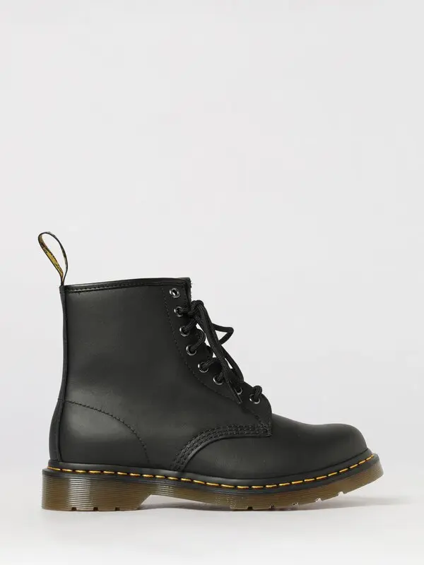 Dr. Martens Smooth Leather Lace-up Combat Boots - Black
