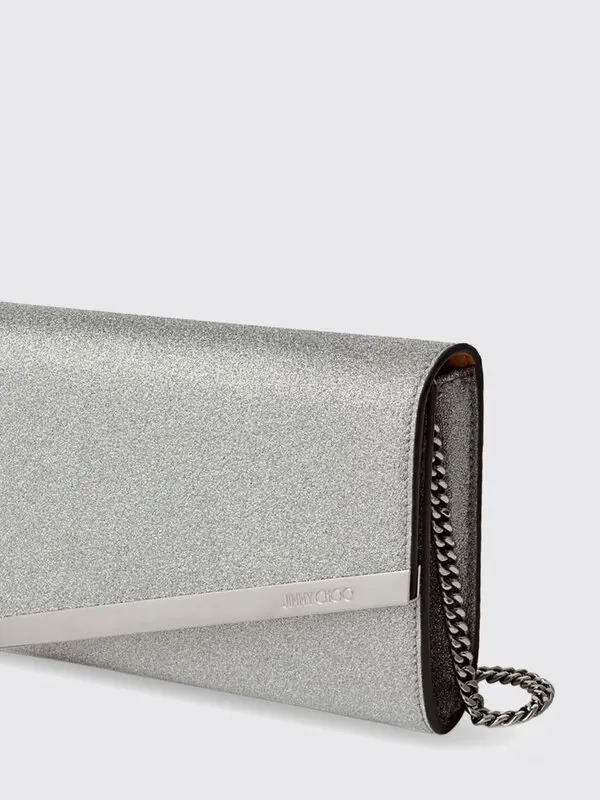 JIMMY CHOO Metallic Clutch Bag - Silver