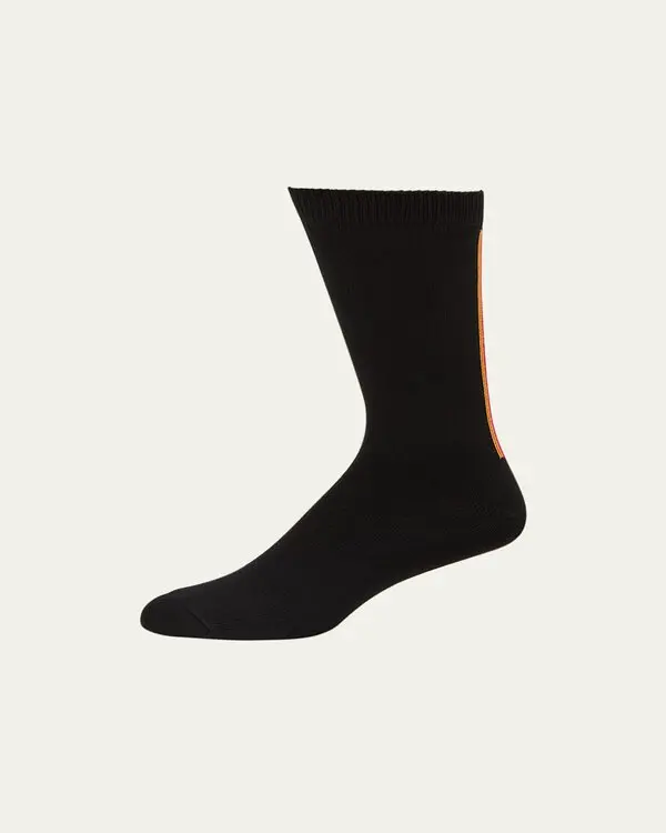 Paul Smith Artist Stripe Crew Socks - Black