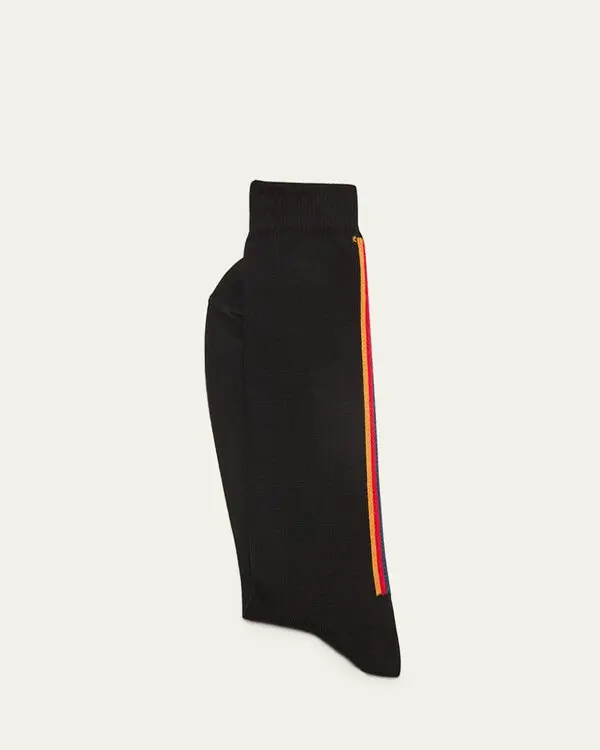 Paul Smith Artist Stripe Crew Socks - Black