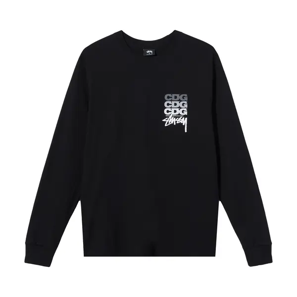 StÜssy X Comme Des Garçons Dot Long-sleeve T-shirt - Black