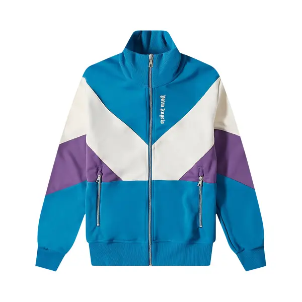 Palm Angels Colorblock Track Jacket - Blue